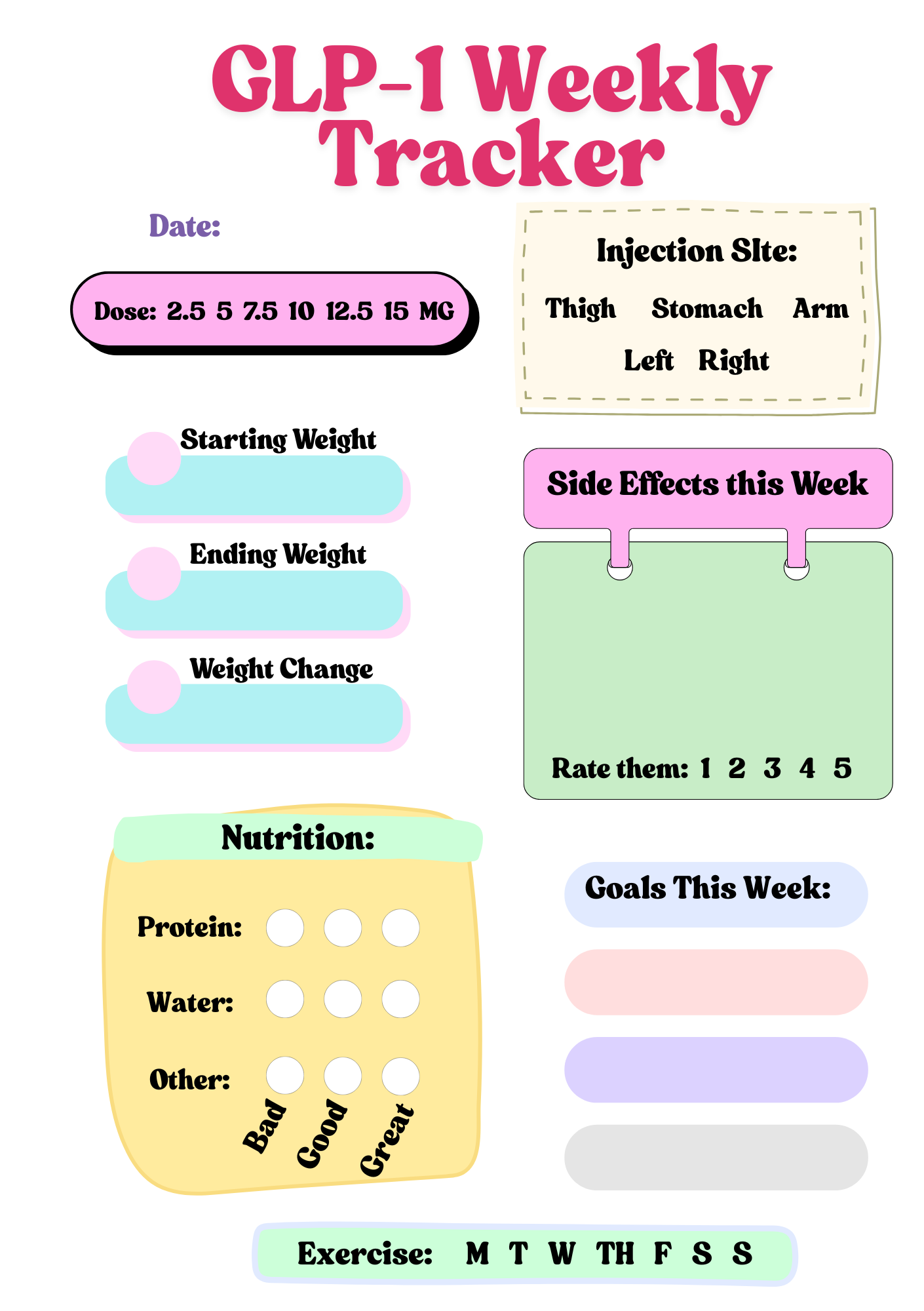 GLP-1 Weekly Tracker